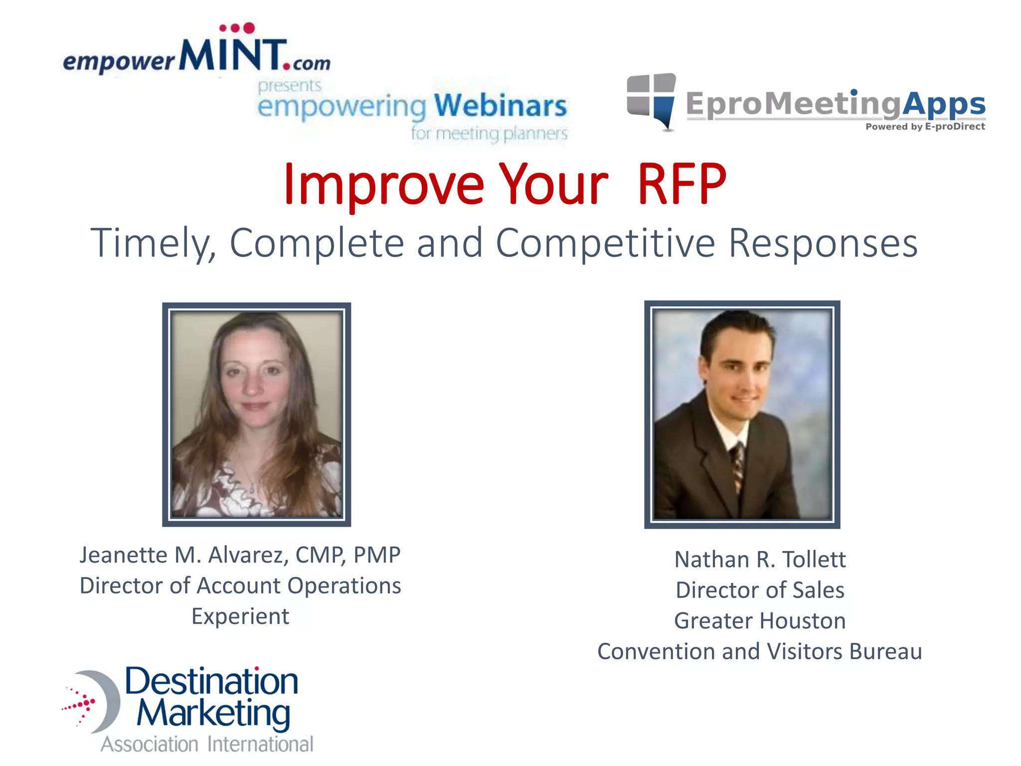 Improve your RFP: Timely, Complete and Competitive Responses | PPT