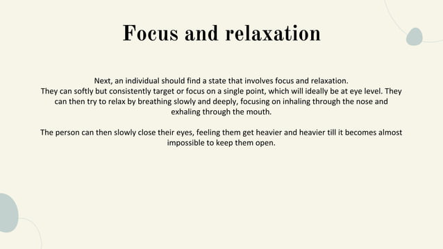 Improving Yourself Through Self Hypnosis | PPT