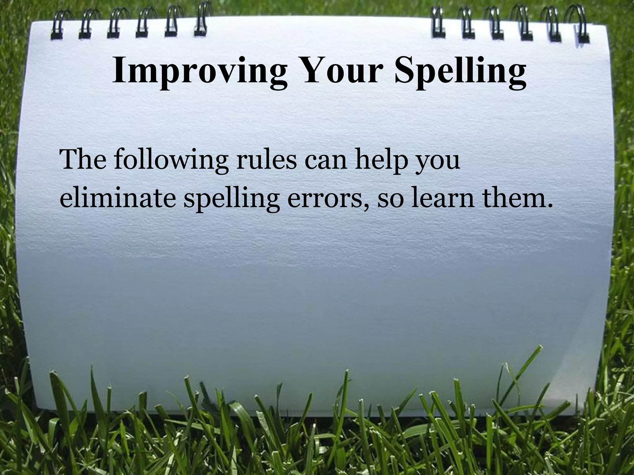 Improve your spelling | PDF