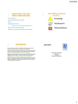 Improve your test item writing skills to help create better nursing ...