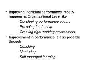 Improving effeectiveness of a Performance management System | PPT