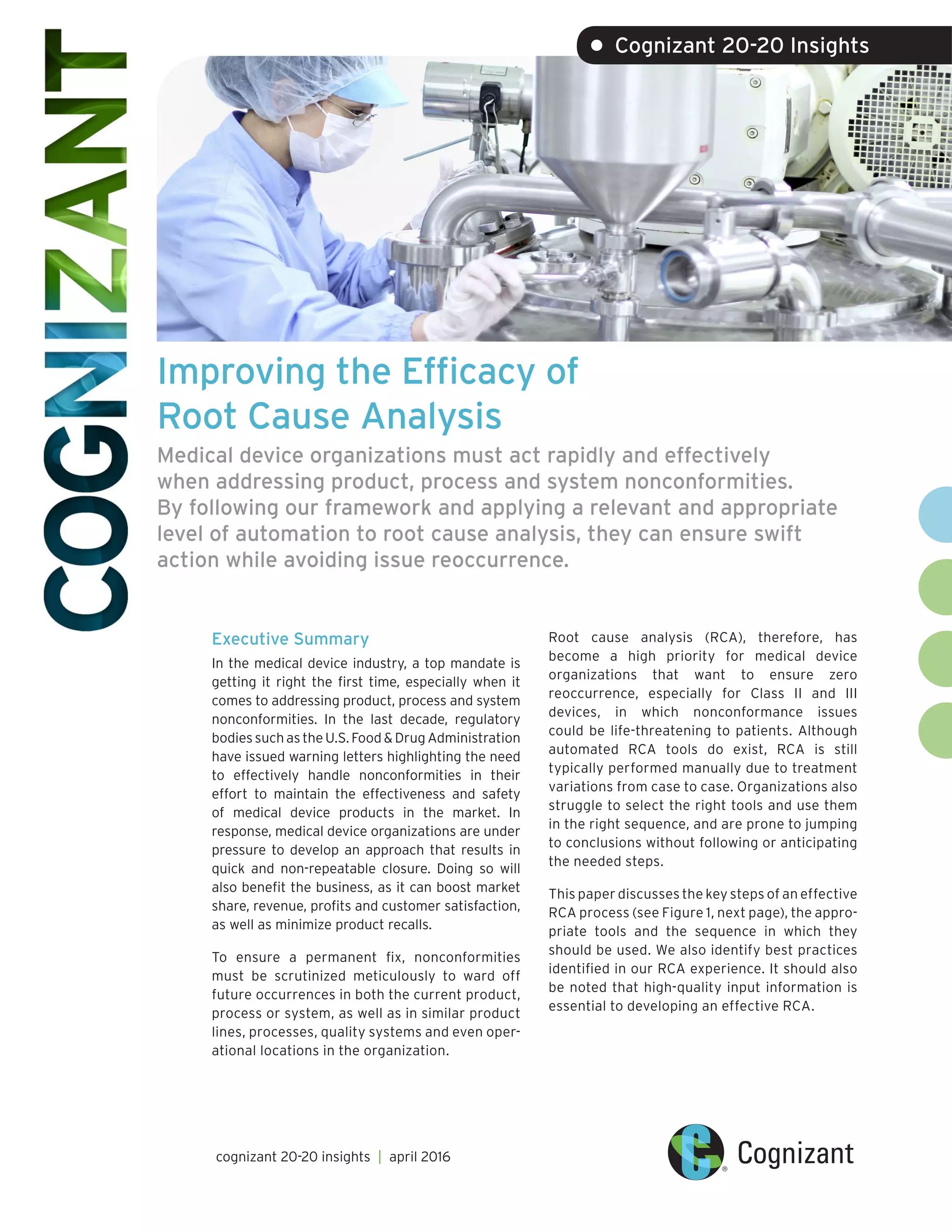Improving the Efficacy of Root Cause Analysis | PDF