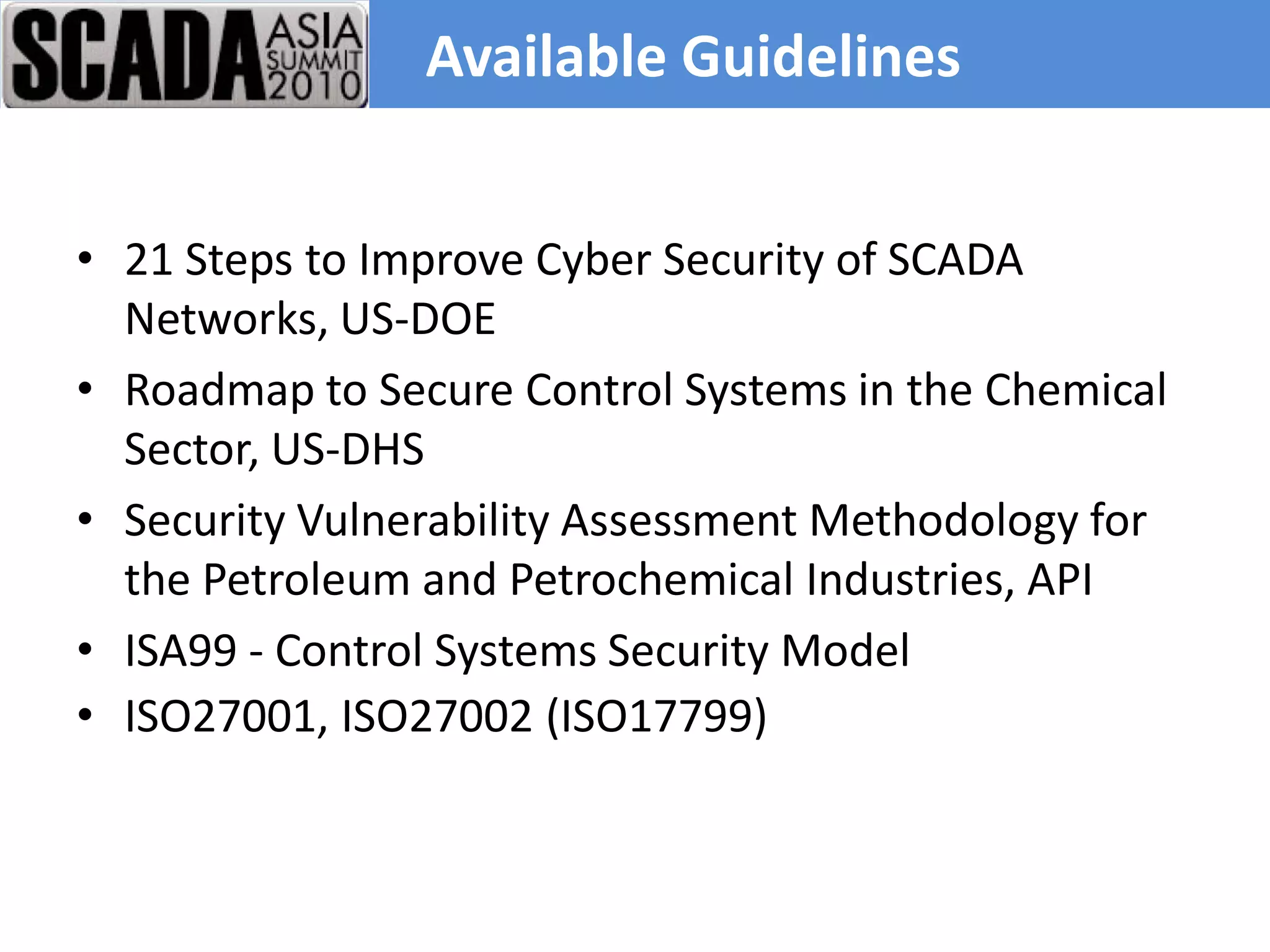 Improving SCADA Security | PDF