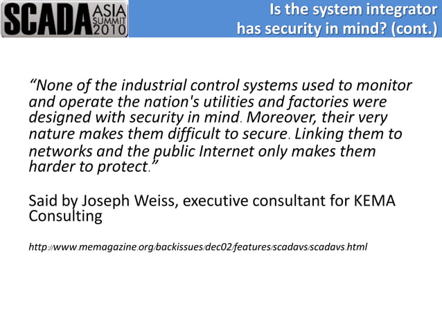 Improving SCADA Security | PDF | Computing | Technology & Computing