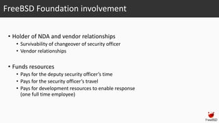 Improving the FreeBSD security advisory process | PDF