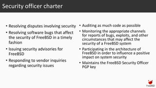 Improving the FreeBSD security advisory process | PPT