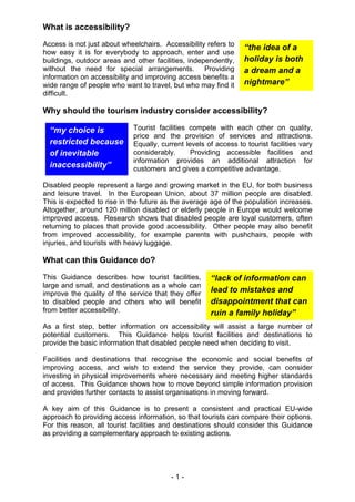 Improving Information on Accessible Tourism for Disabled People | PDF