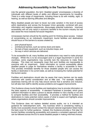 Improving Information on Accessible Tourism for Disabled People | PDF