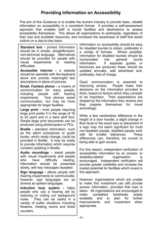 Improving Information on Accessible Tourism for Disabled People | PDF