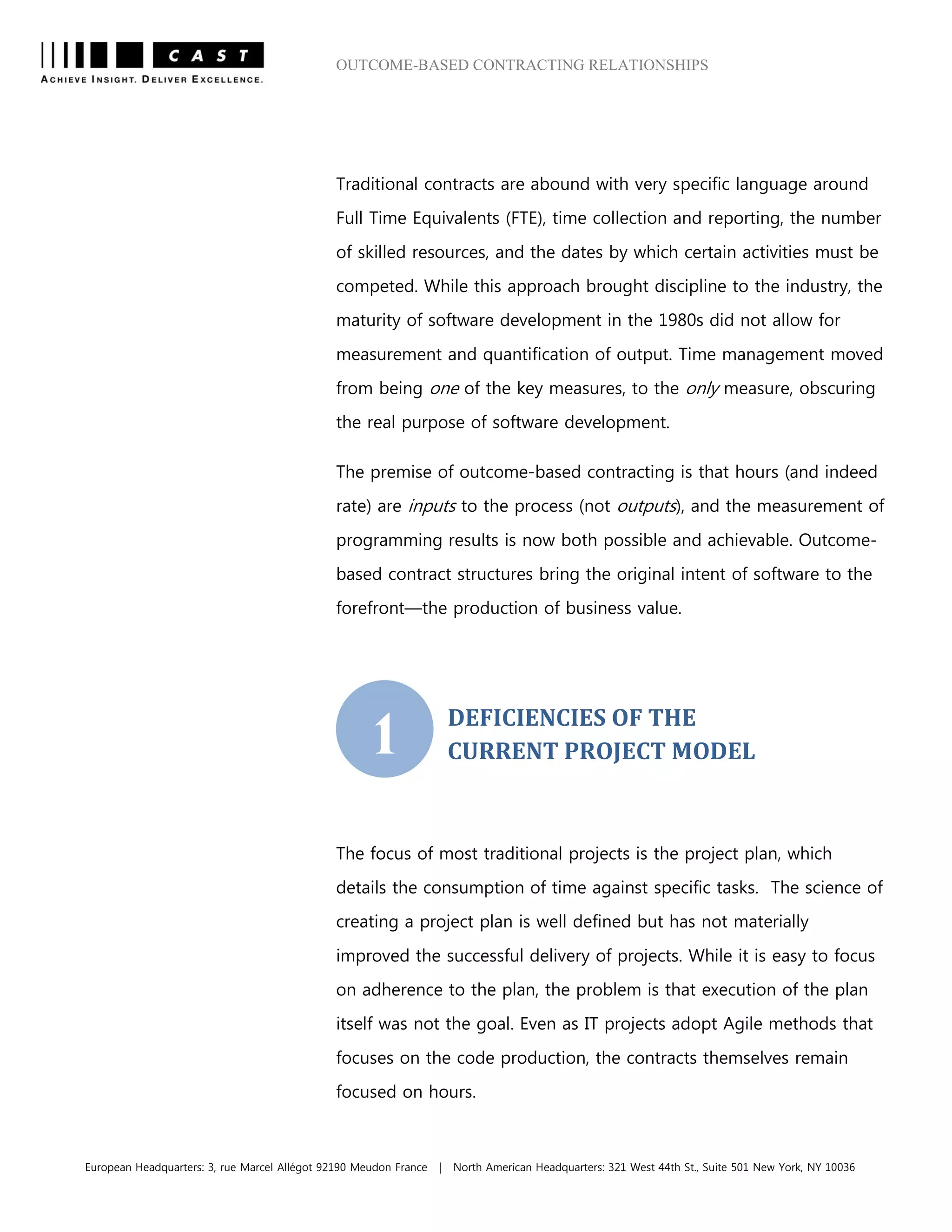 Improving ADM Vendor Relationship through Outcome Based Contracts | PDF