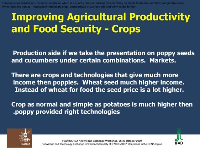 Improving Agricultural Productivity and Food Security - Crops | PPT ...