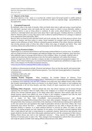 Improving and promoting ethical behavior in business relations | PDF