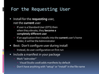Improving Application Installation Ux In Windows 7 | PPT