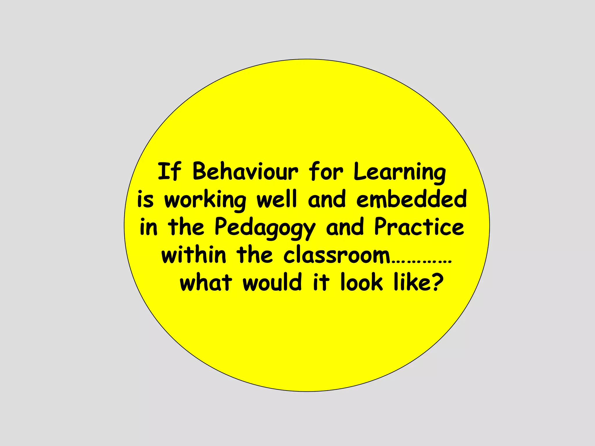 Improving behaviour for learning | PPT