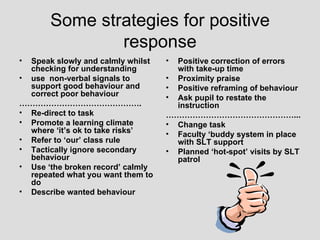 Improving behaviour for learning | PPT