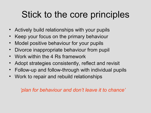 Improving behaviour for learning | PPT