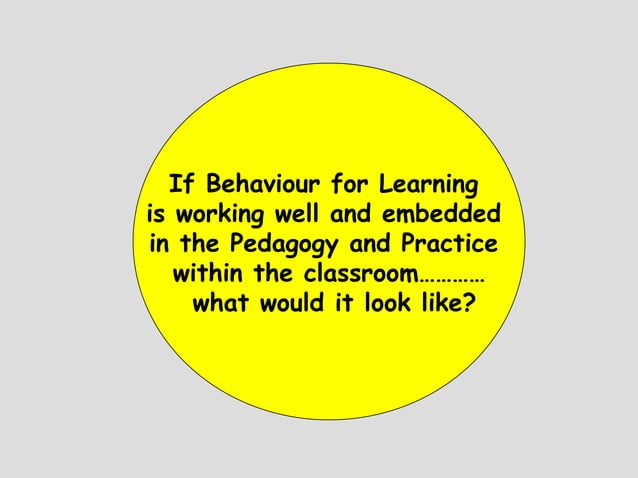 Improving behaviour for learning | PPT