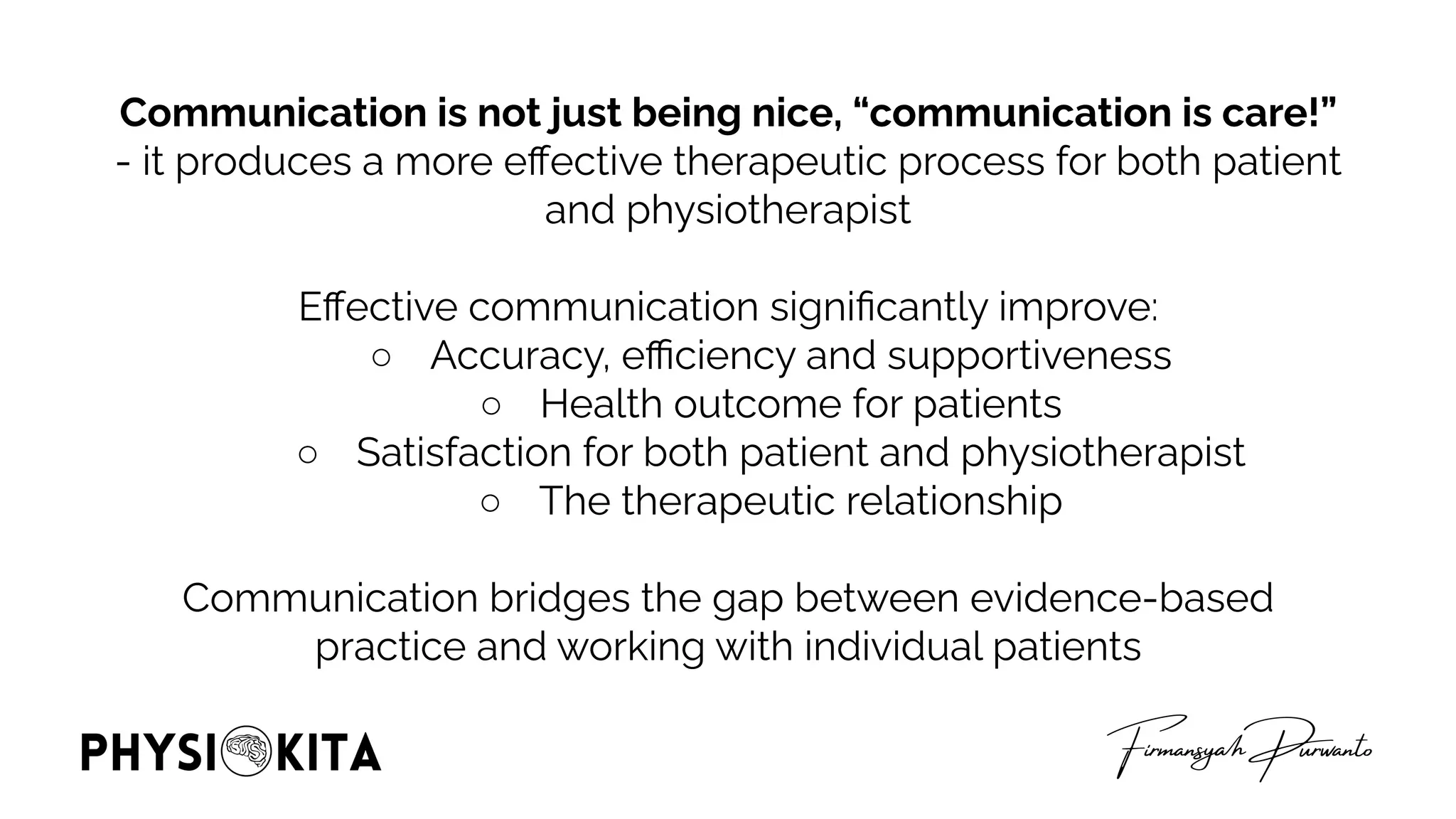 Improving clinical outcome through communication | PPT