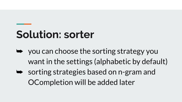 Improving code completion for Pharo | PPT