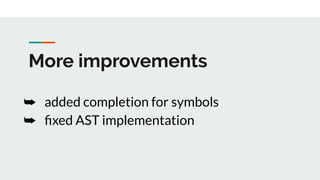 Improving code completion for Pharo | PPT