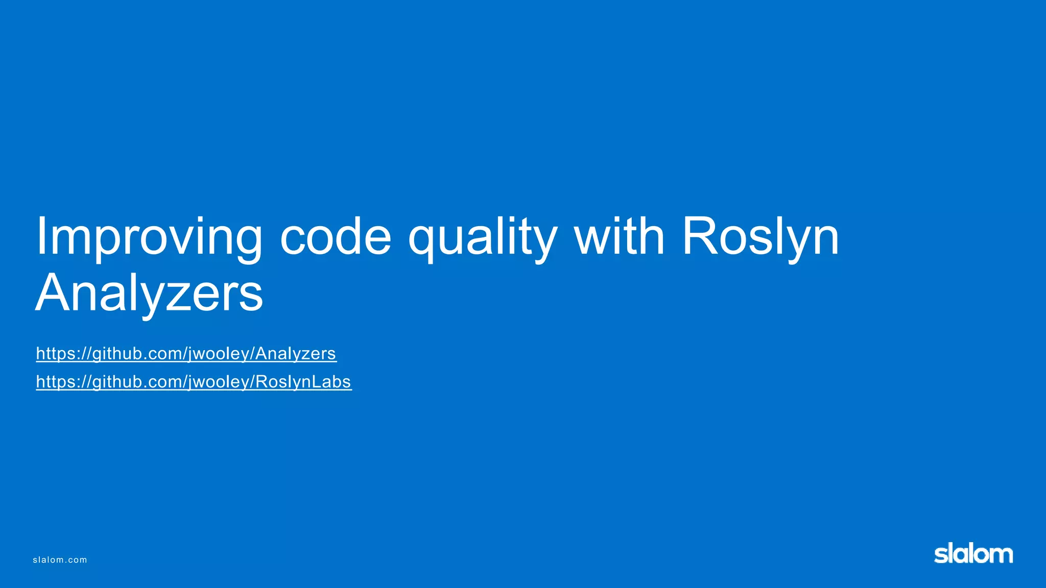 Servicehub Roslyn Code Analysis – CAAU