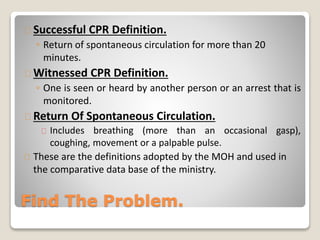 Improving CPR success rate Improvement Project (FOCUS-PDCA) | PPT