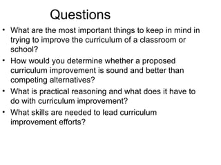 Improving curriculum practice | PPT
