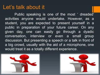 Improving delivery and oral presentation | PPTX