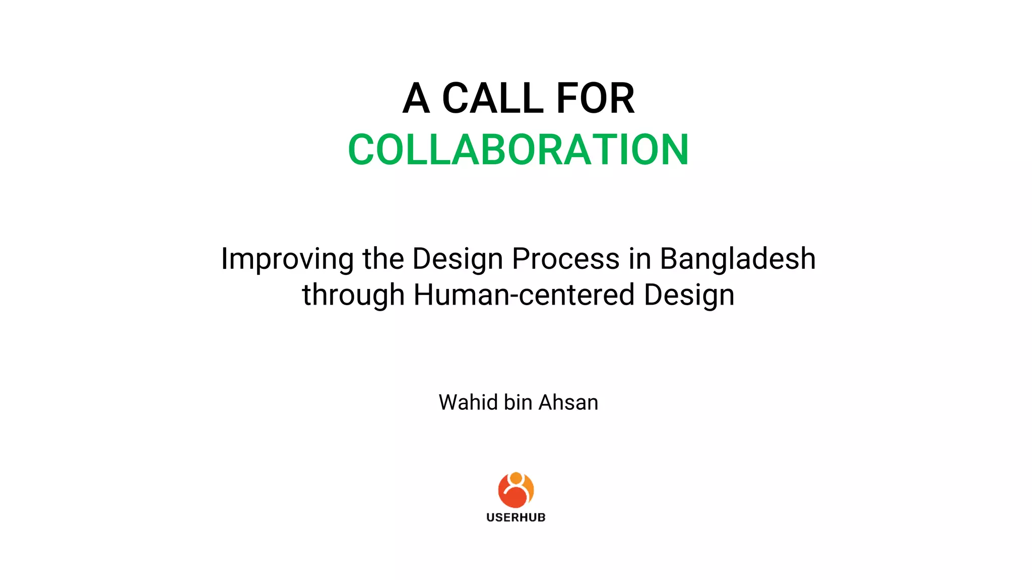 A Call for Collaboration: Improving the Design Process in Bangladesh ...