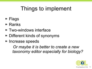 Improving Drupal Taxonomy Editor | PPT | Biological Sciences | Science