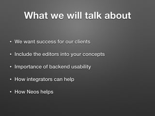 Improving editors' lives with Neos CMS | PPT