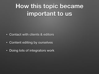 Improving editors' lives with Neos CMS | PPT