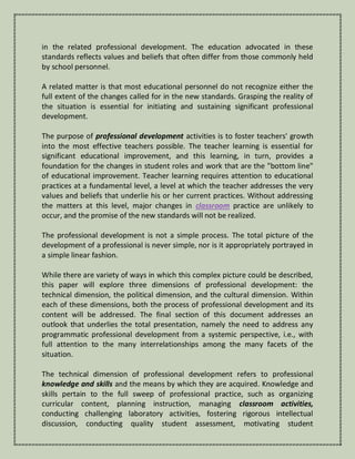 Improving Education In School And Pursuing The New Educational Standards | PDF