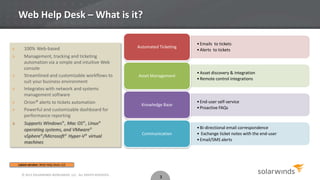 thwackCamp 2013: Improving End-User Satisfaction with Help Desk ...
