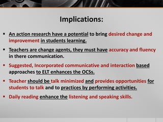 Improving english oral communication skills of pakistani public | PPTX