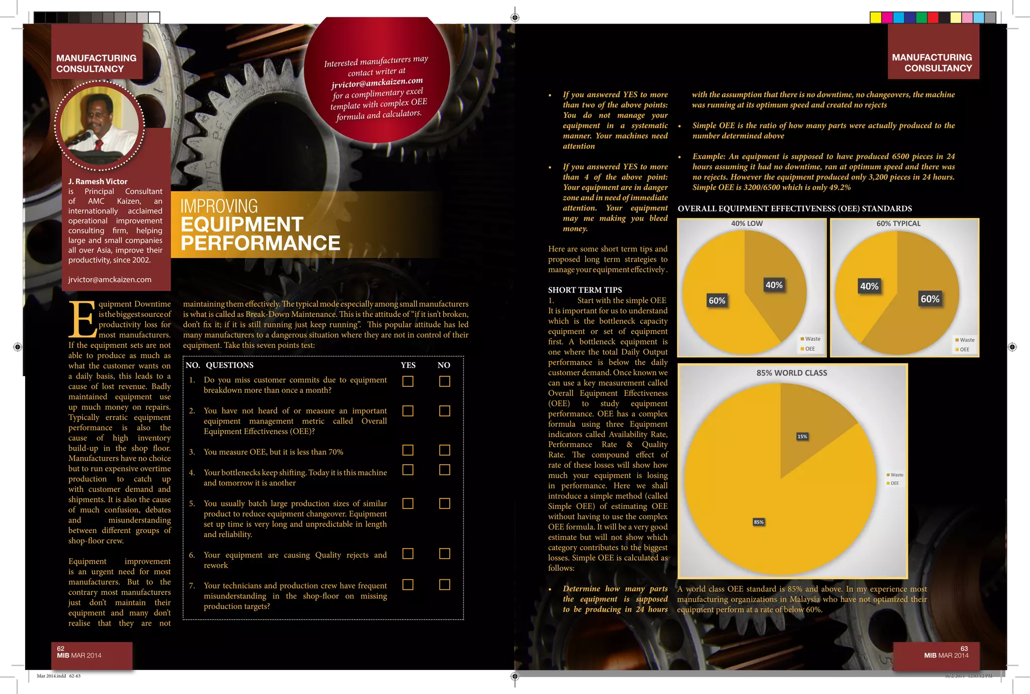 IMPROVING EQUIPMENT PERFORMANCE | PDF