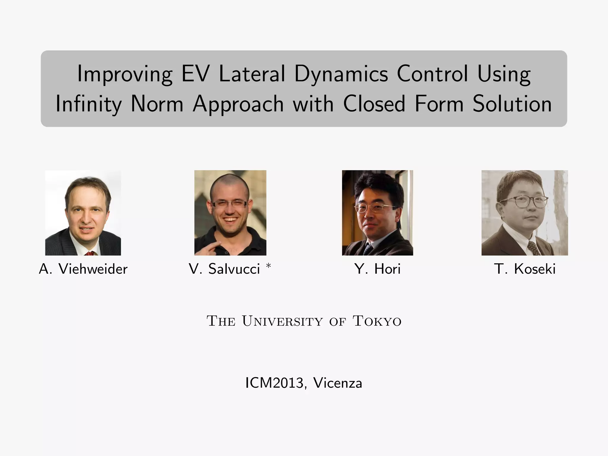 Improving EV Lateral Dynamics Control Using Infinity Norm Approach with ...
