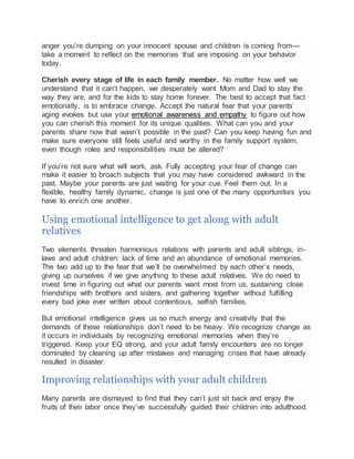 Improving family relationships with emotional intelligence | DOCX