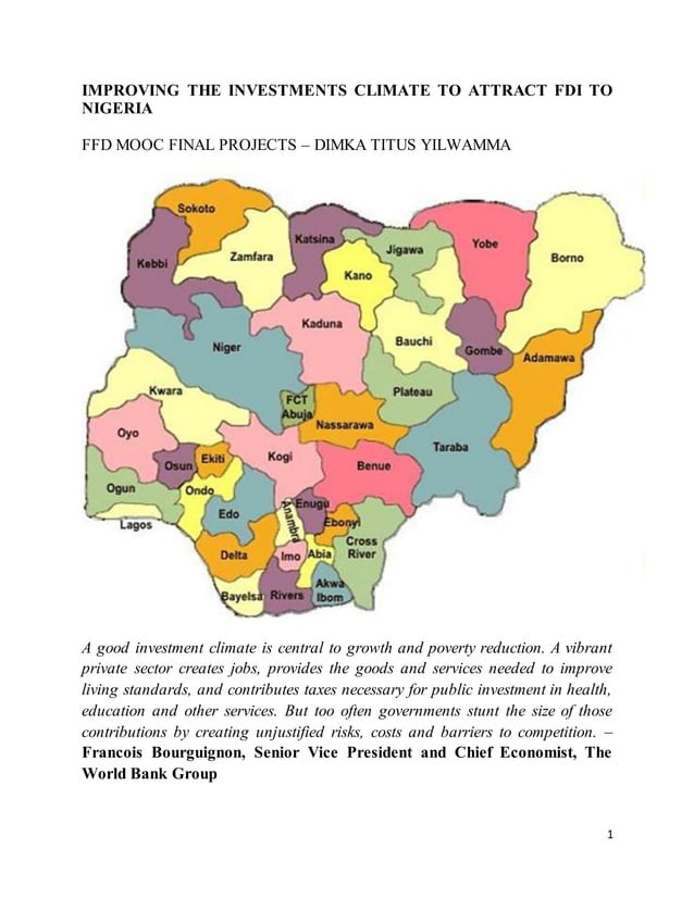 Improving Foreign Direct Investments Inflow into Nigeria | PDF