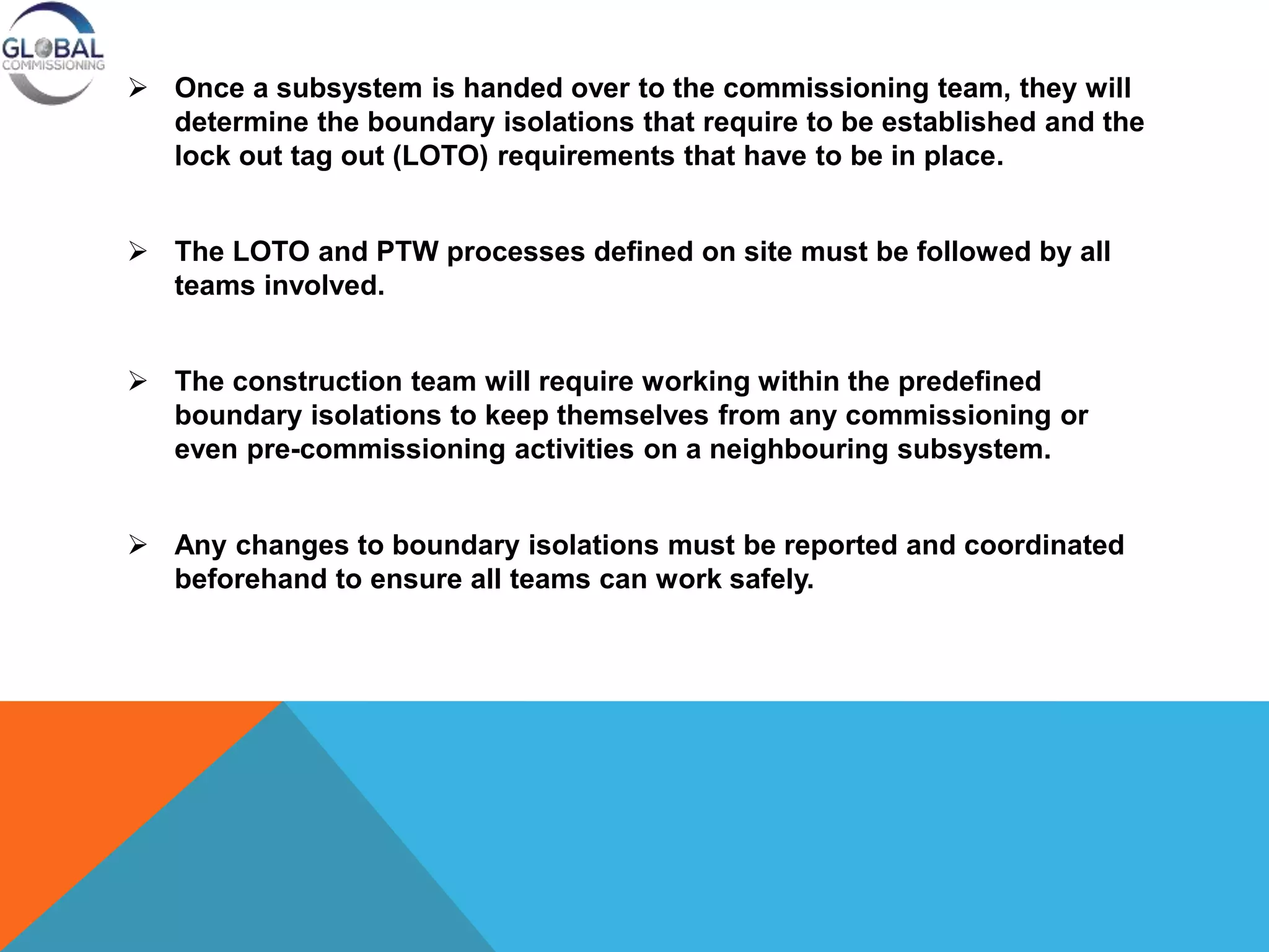 Improving Handover from Construction Phase to Commissioning Phase | PPTX