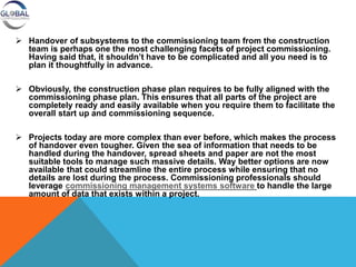 Improving Handover from Construction Phase to Commissioning Phase | PPTX