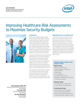 Improving Healthcare Risk Assessments to Maximize Security Budgets ...