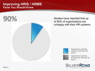 Improving HRIS / HRMS - Facts You Should Know - SilverRoad Solutions ...