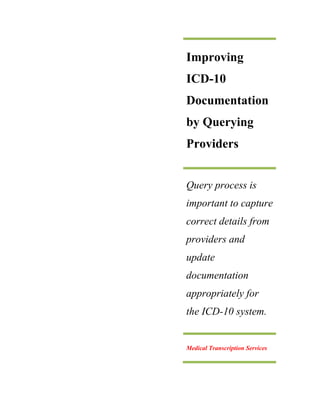Improving ICD-10 Documentation by Querying Providers | PDF