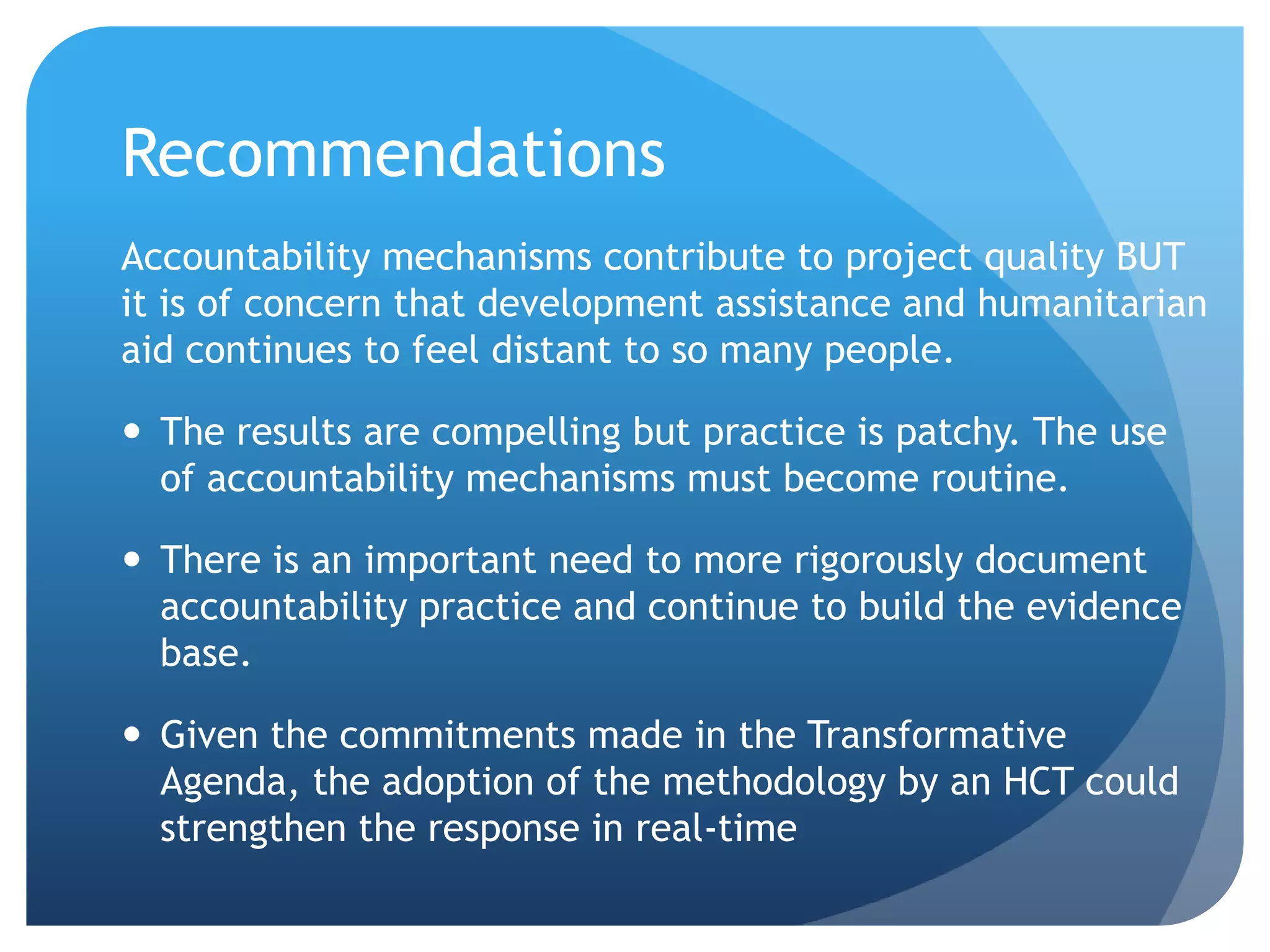 Improving impact - do accountability mechanisms deliver results | PPTX