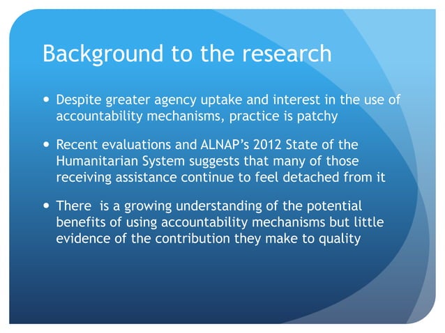 Improving impact - do accountability mechanisms deliver results | PPTX