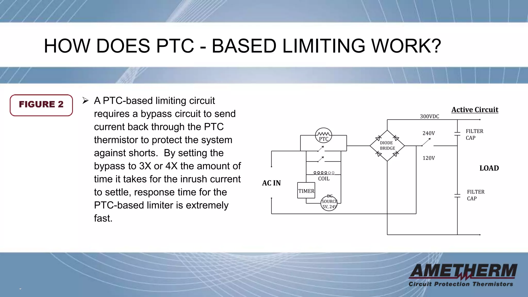 Limiting Inrush Current with NTC and PTC Thermistors | PPTX