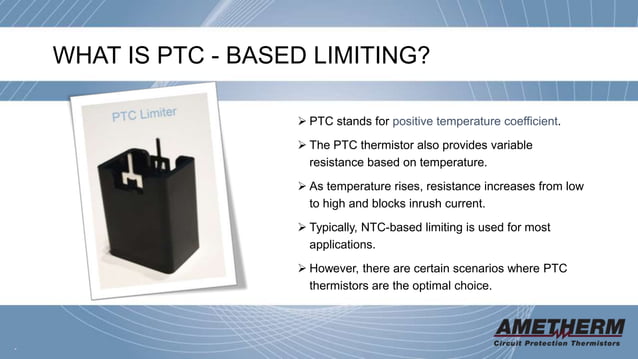 Limiting Inrush Current with NTC and PTC Thermistors | PPTX | Physics ...
