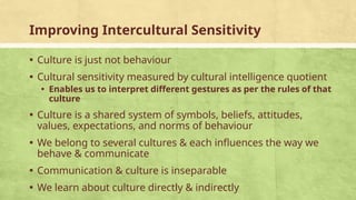 Improving Intercultural Communication Sensitivity & Cross-cultural ...