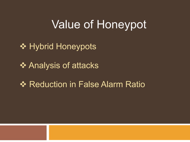 Improving Intrusion Detection System By Honeypot Ppt